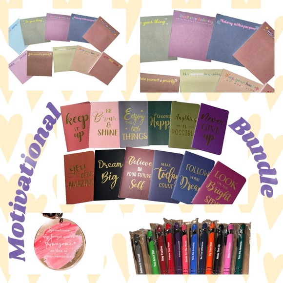 Office | Motivational Bundle Includes Sticky Notes Notebook Pen ...